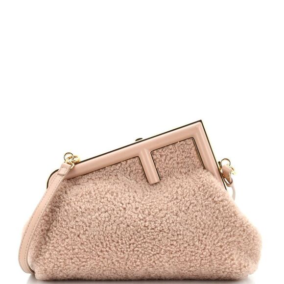 Fendi | Bags | Fendi First Bag Shearling Small Pink | Poshmark